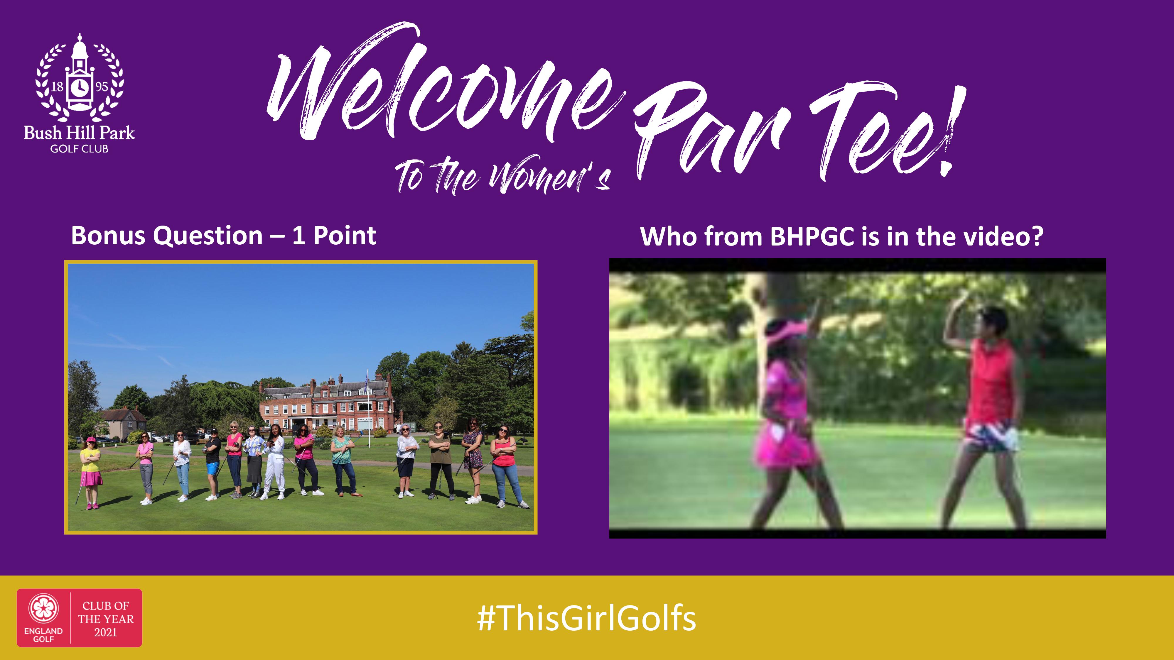 Women's Par Tee Presentation